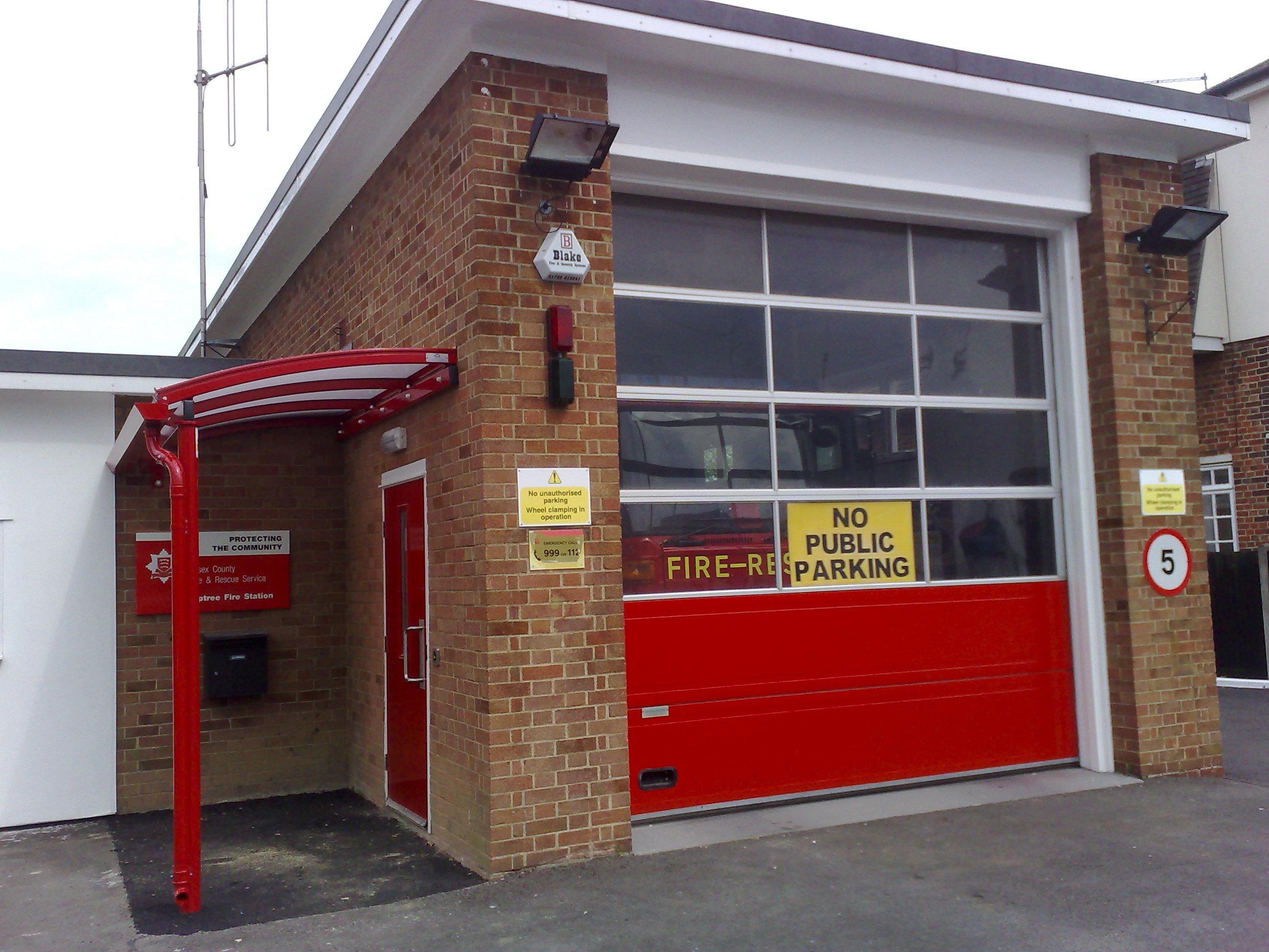 Tiptree Fire Station - Entrance Canopy | Clovis Canopies UK Manufacturers