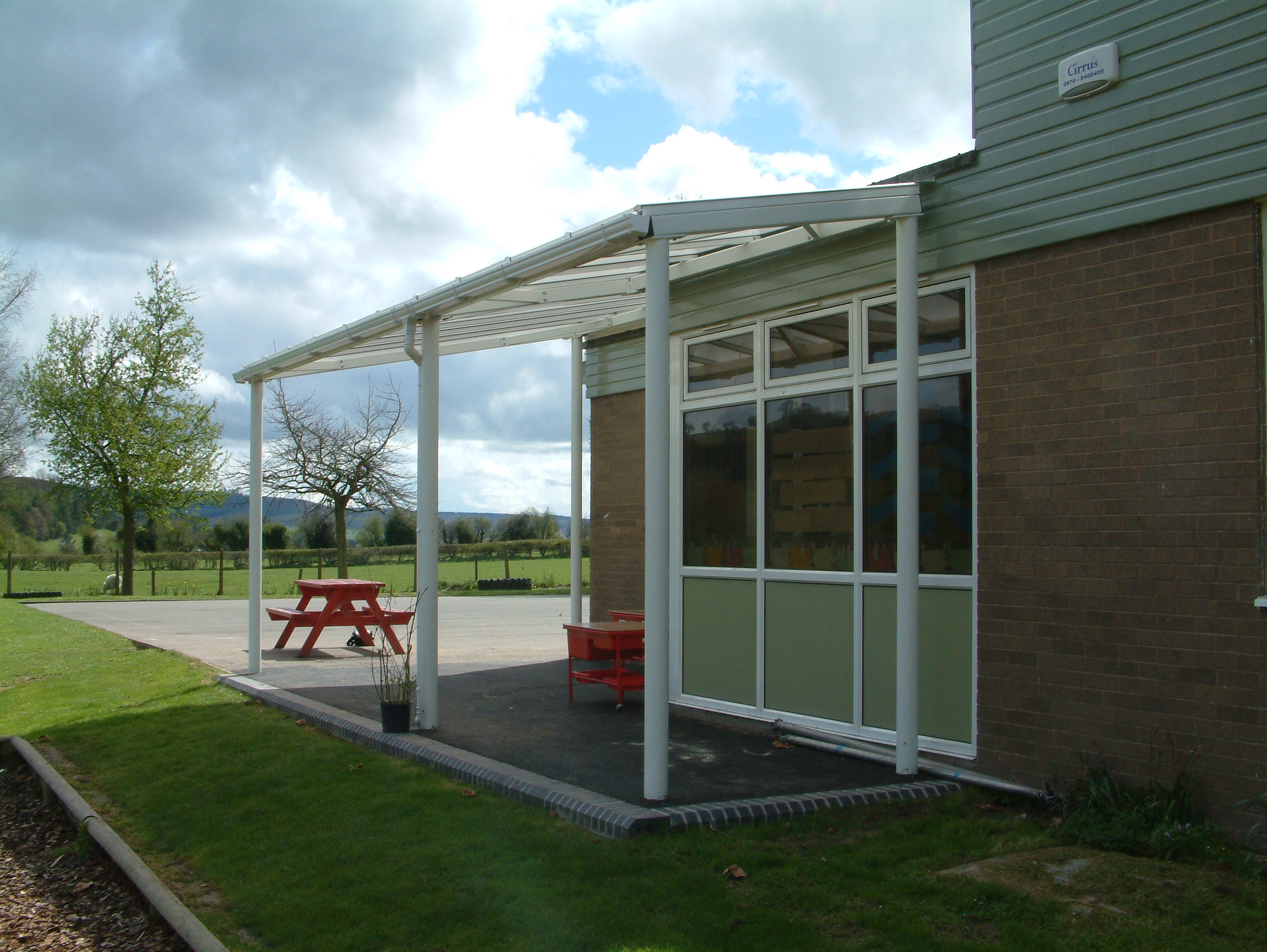 Leintwardine School Keston Lean To Canopy Clovis Canopies Uk