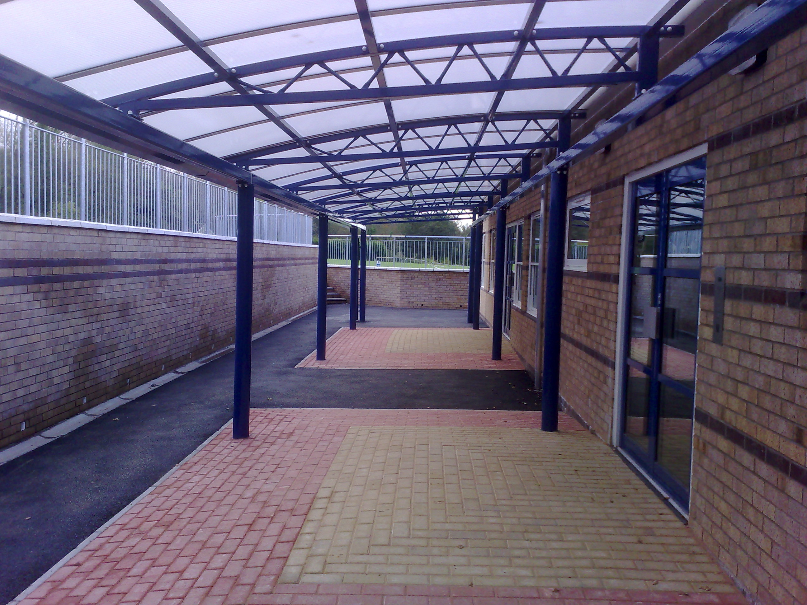 Llanmartin Primary School Playground Shelter Clovis Canopies Uk