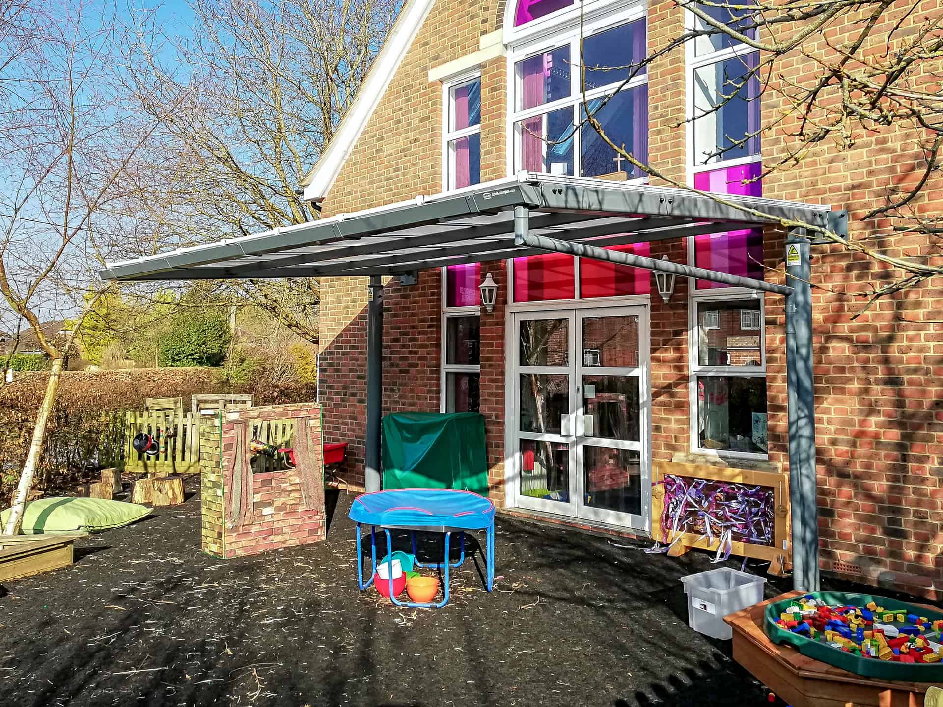 Rushall Ce Primary School Keston Cantilever Canopy Clovis Canopies